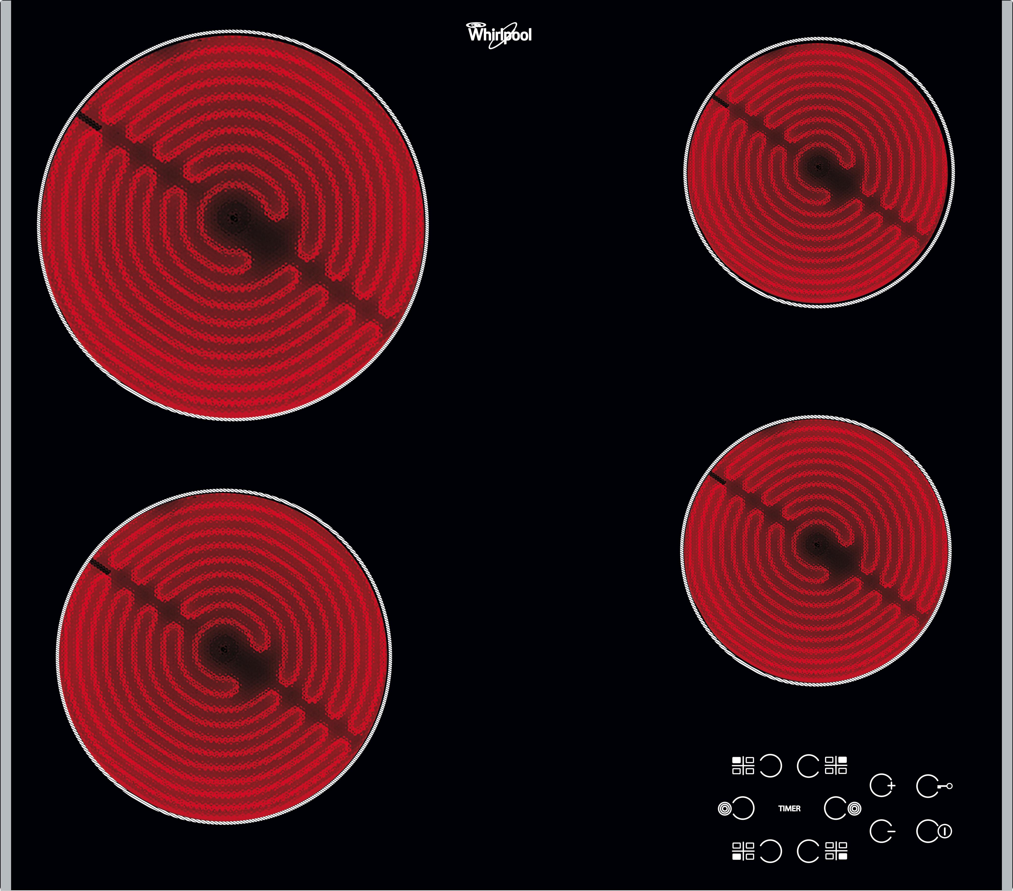 Black - Whirlpool 60cm Ceramic Hob - AKT 8090 LX – Murphy Electrical